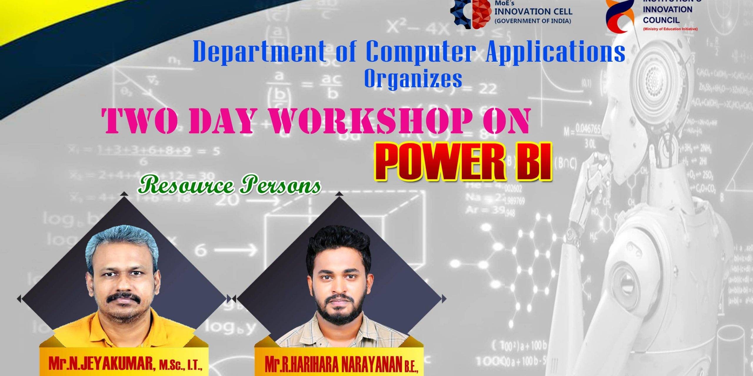 Workshop on Power BI - NPR Arts and Science College