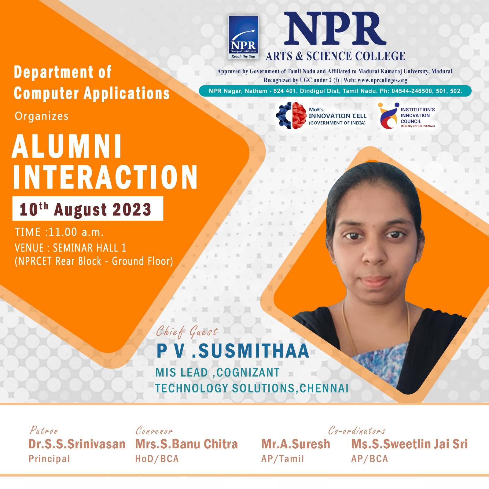 Alumni Interaction – NPR Arts and Science College