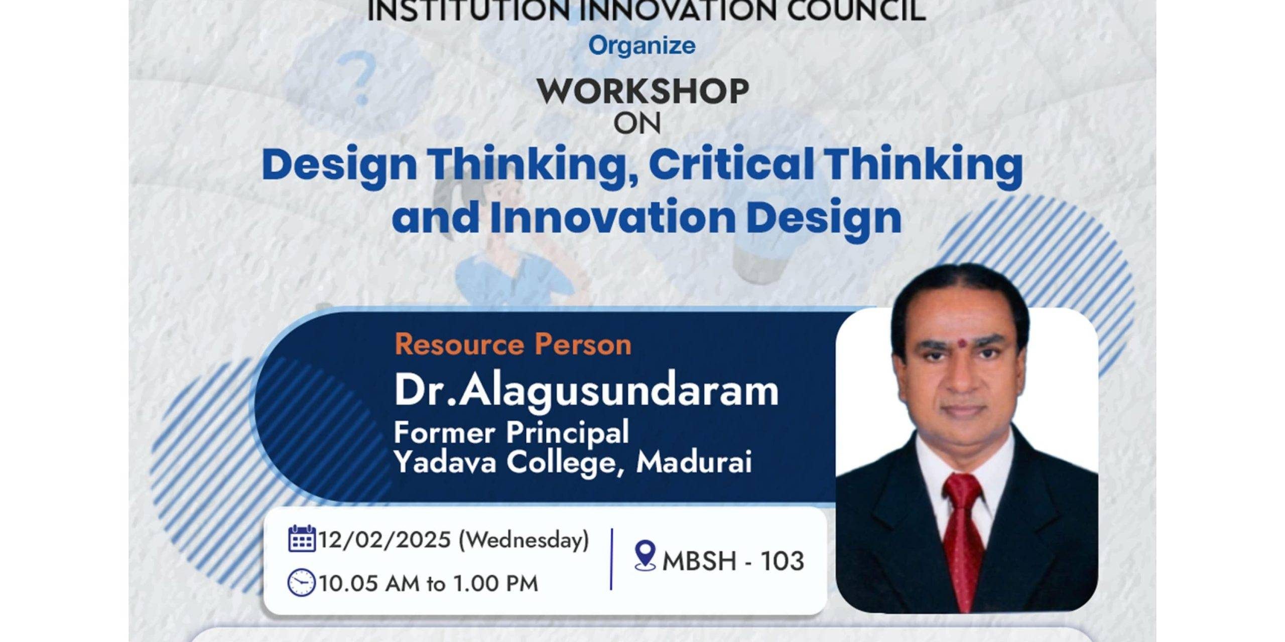 Workshop On Design Thinking Critical Thinking And Innovation Design